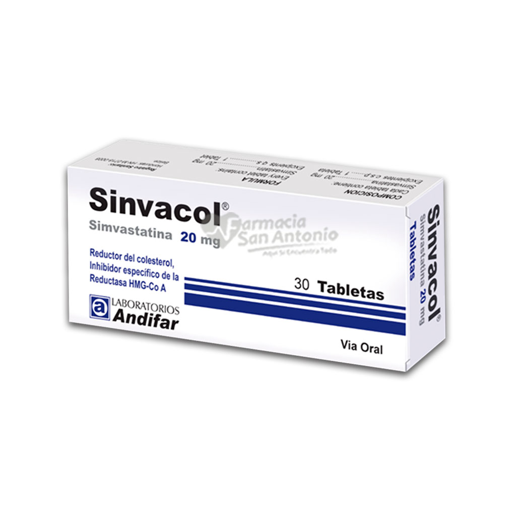 SIMVACOL 20MG X 30 TAB & Farmacia San Antonio