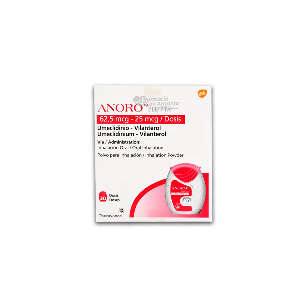 ANORO ELLIPTA 62.5-25 MCG FCO INH ORAL & Farmacia San Antonio